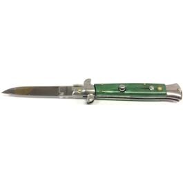 Side Open Spring Flick Knife - Green