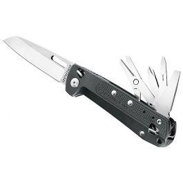 Leatherman Free K4 Pocket Multi-Tool - 9 Tools, Peg Packaging, Grey
