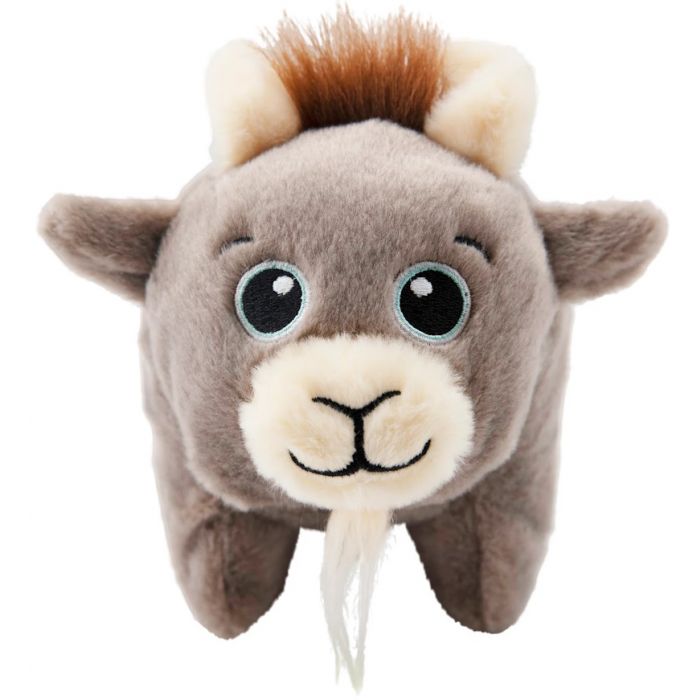 Charming Poppers Goat Dog Toy - Grey