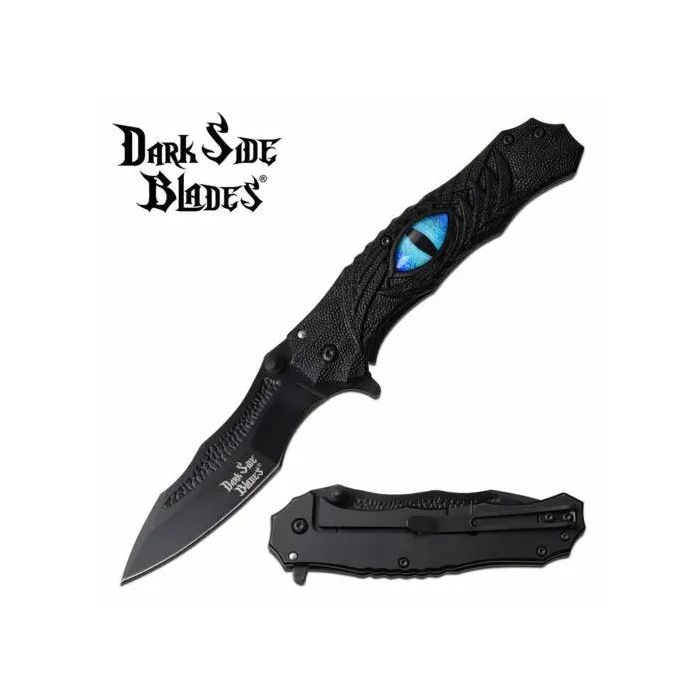 Dark Side Blades Spring Assisted Folding Knife - Black