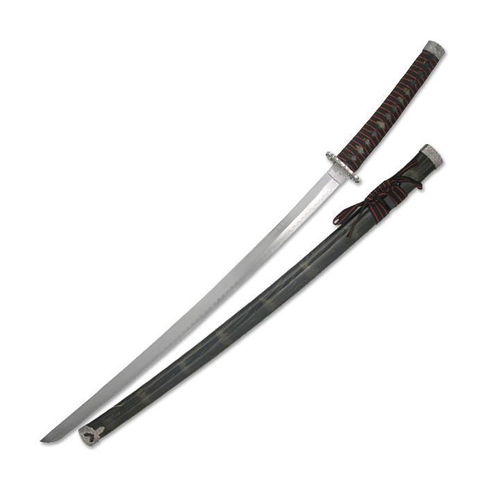 Master Cutlery BladesUSA Samurai Sword - 41 Inch, Black/Red