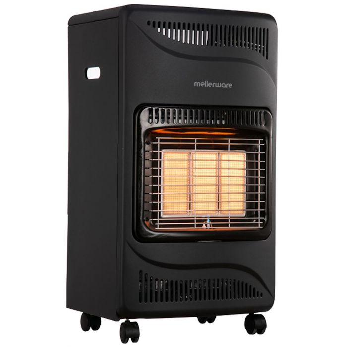 Mellerware 3 Heat Settings Steel Gas Heater - Black, 4.2Kw