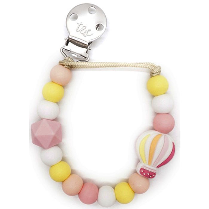 Muncher Pacifier Clip - Pink Balloon