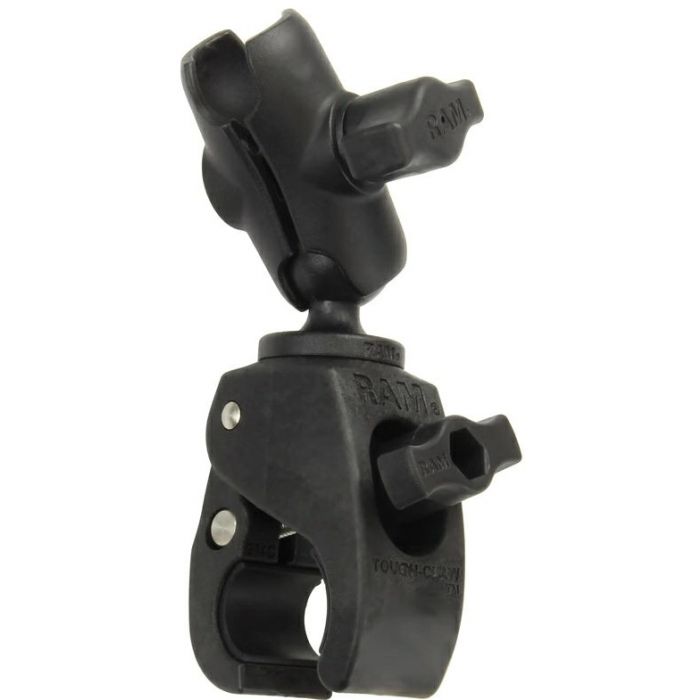 Ram Tough-Claw Small Clamp Mount With Double Socket Arm - Black
