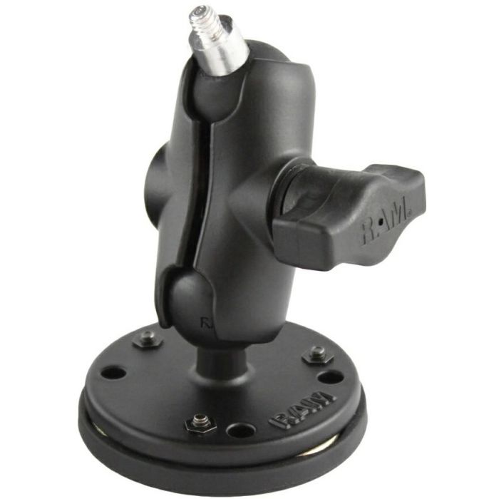 Ram Triple Magnetic Double Ball Mounts - 1/4-20 Inch Threaded Stud