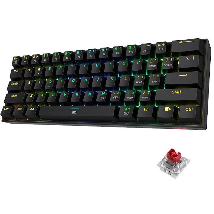 Redragon K630 Dragonborn Wired Mechanical Keyboard - 67Key, Black