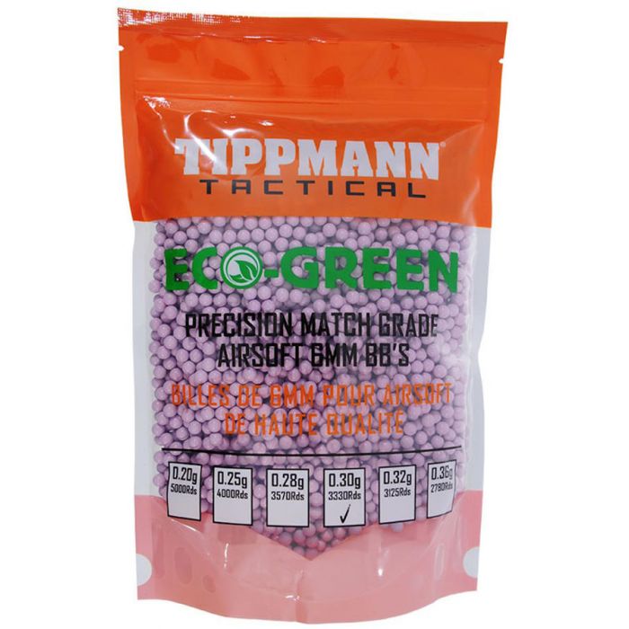 Tippmann Tactical Eco Airsoft BB's - .6mm, 3330 Rounds, Light Purple
