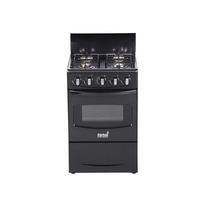 Totai 4 Burner Full Gas Stove - 50cm, Black