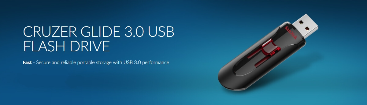 Cruzer Glide 3.0 USB Flash Drive - 64GB